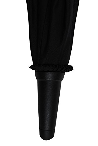 COLLAR AND CUFFS LONDON - 60MPH Windproof EXTRA STRONG - StormFighter Jumbo Umbrella - Striking Red Reinforced Fiberglass Frame - For 1 or 2 Persons - Auto Open - Non Slip Tyre Style Handle - Black
