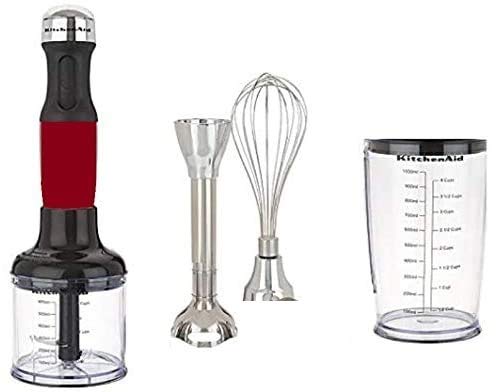KitchenAid RKHB2561ER 5-Speed Hand Blender Empire Red (RENEWED) (CERTIFIED REFURBISHED)