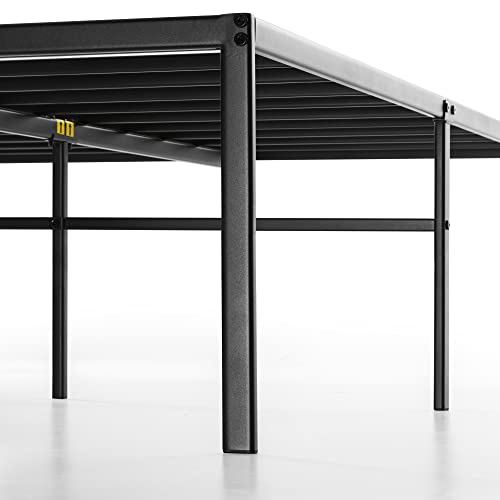 Best Price -Mattress 18 Inch Metal Platform Bed, Heavy Duty Steel Slats, No Box Spring Needed, Easy Assembly, Black, Twin