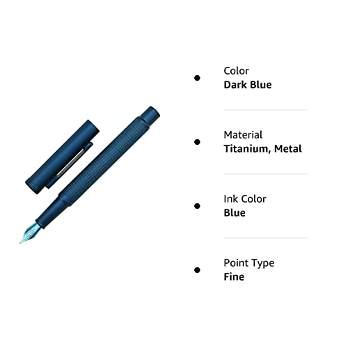 Hongdian Dark Blue Forest Fountain Pen Fine Nib 0.5mm Beautiful Tree Texture Excellent Metal Writing Pen