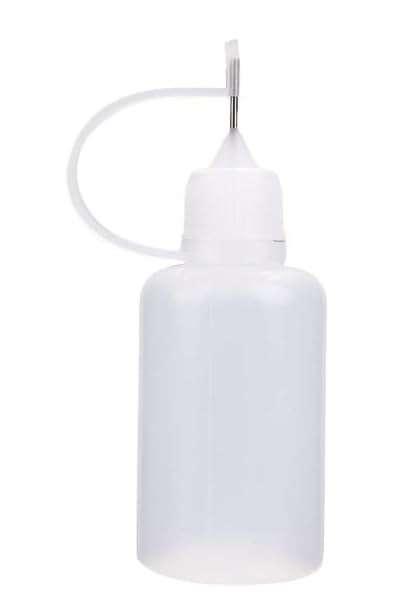 1Pc White Needle Tip Glue Bottles,Empty Dropper Plastic Bottles Needle Tip Squeezable Liquid Bottle, Refillable Squeeze Tip Applicator(30ml) Easy to Use,Used Repeatedly Lab Bottles and Jars