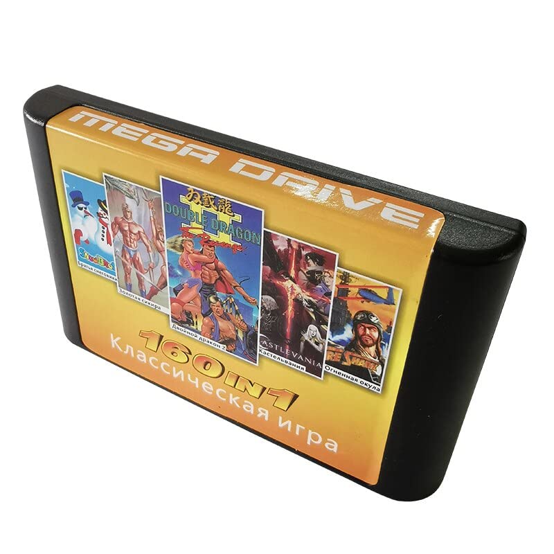 160 in 1 Multi Cartridge Games For Sega Genesis Mega Drive PAL NTSC Console