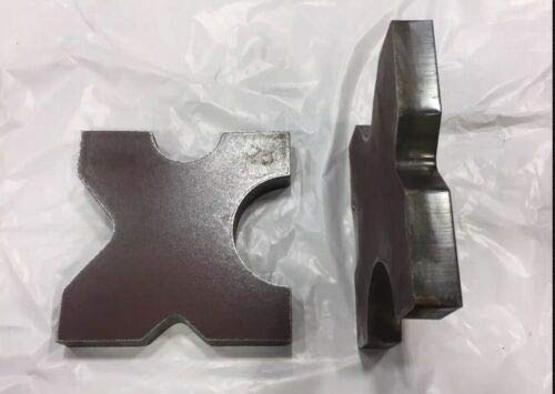 20 TON STEEL SHOP PRESS BED PLATES, H-Frame Arbor 4 notch 1"X 5"X 5" Set