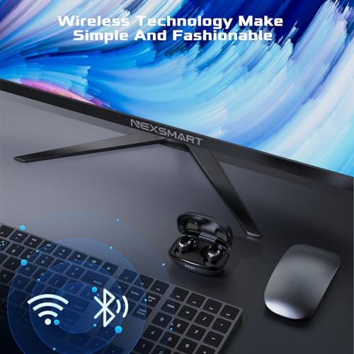 27 Inch All in One Desktop PC Intel Celeron N5095 Desktop Computer 8GB RAM 512GB ROM SSD Full HD IPS Display Computer with Dual WiFi Bluetooth 5.0 Keyboard and Mouse USB3.0