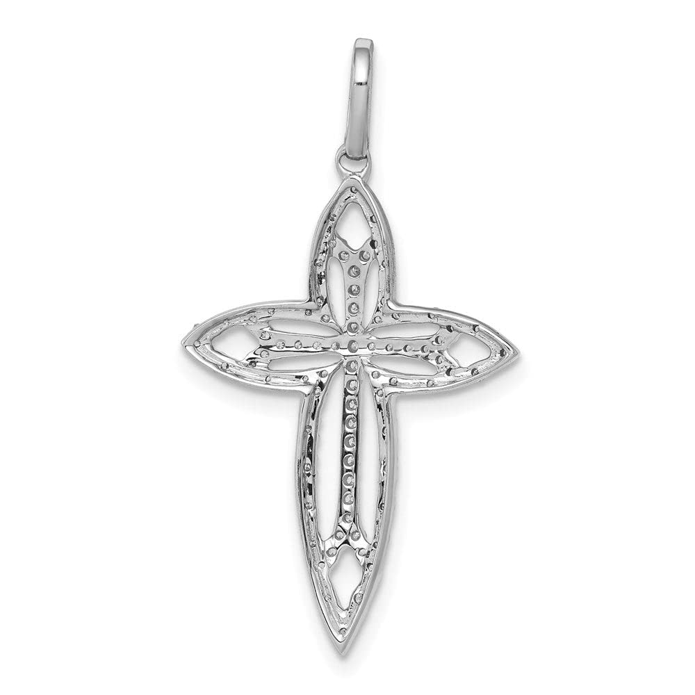 14k White Gold 1/4ct. Diamond Fancy Cross Pendant GLD-AZ-PM5118-025-WA