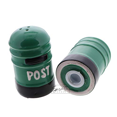 Ceramic Novelty Salt and Pepper Shaker Set - Mail Post