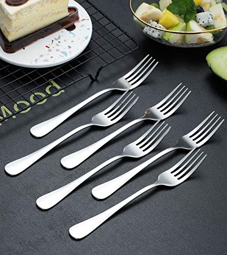 Kyraton Dinner Fork 6 Pieces, Stainless Steel 8.17 Inch Forks Silverware, Table Forks Set of 6