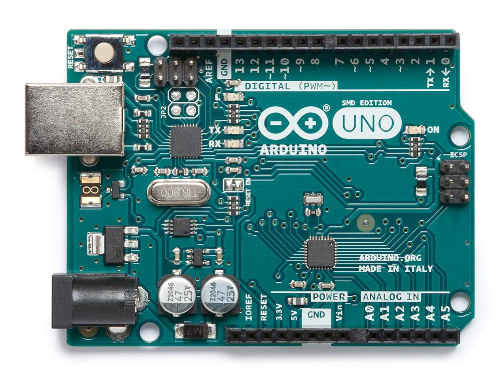 Arduino Uno Rev3 SMD Microcontroller Board [A000073] – ATmega328P, 16MHz, 32KB Flash, USB & PWM Support, Ideal for DIY Projects, STEM Learning, Robotics, and Prototyping