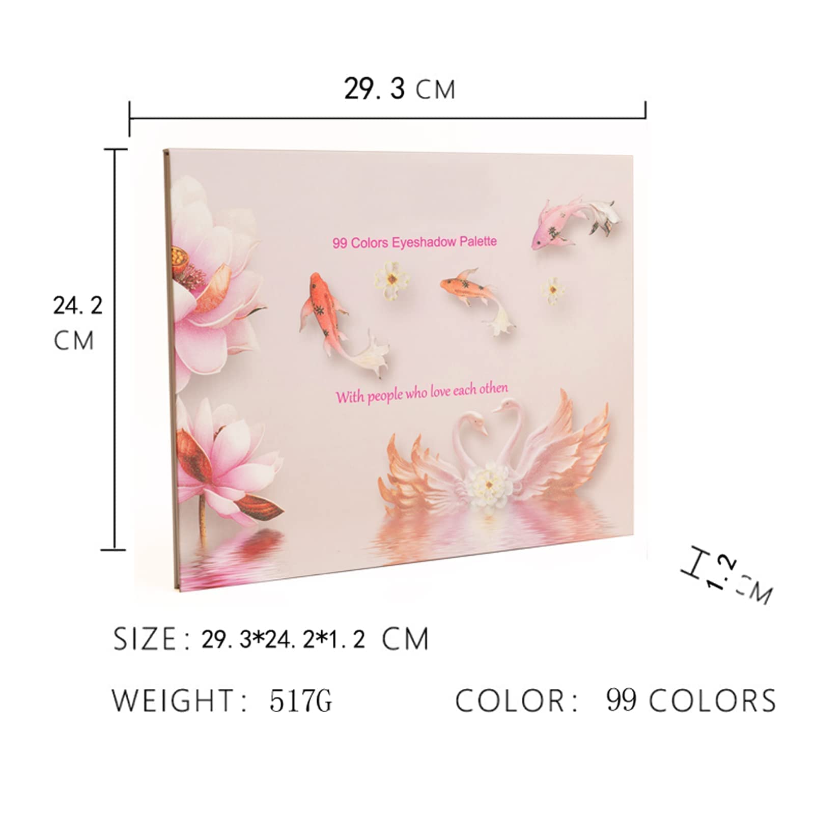 CREAMOON 99 Colors Eyeshadow Palette,Rainbow Shadow Makeup Pallet,Professional Matte Glitter Makeup Metallic Eyeshadow Long Lasting Blendable Natural Colors Make Up Eye Shadows Cosmetics Gift Kit