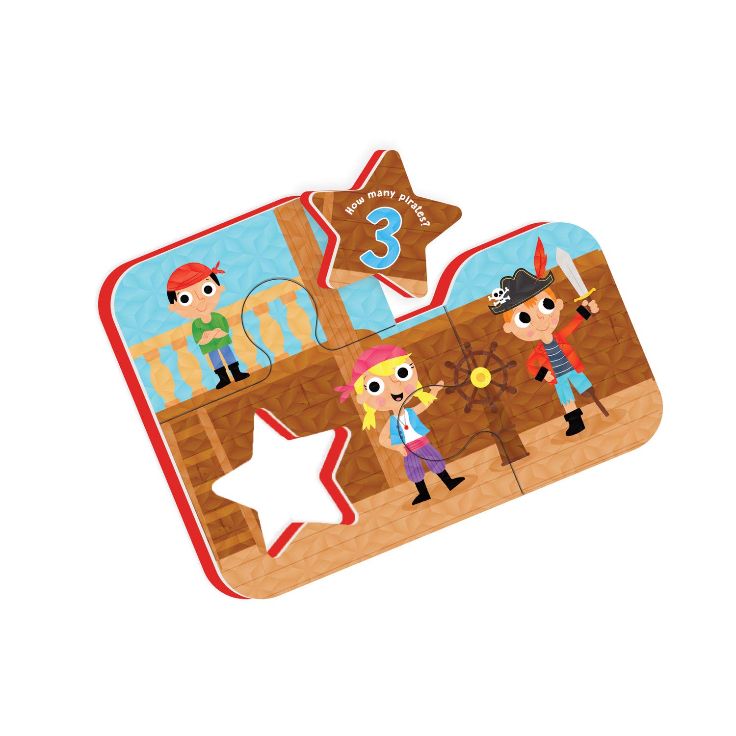 Peaceable Kingdom Playful Pirates Bath Puzzles - Bath Toys for Toddlers β Foam Bath Puzzles for Kids - Fine Motor Skills (17 Pieces, 5 Puzzles)