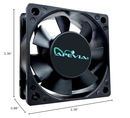 Apevia CF6025S-3 (3 Pk) 60mm x 60mm x25mm Black Case Fan W/4PIN Molex + 3PIN Motherboard Adapter