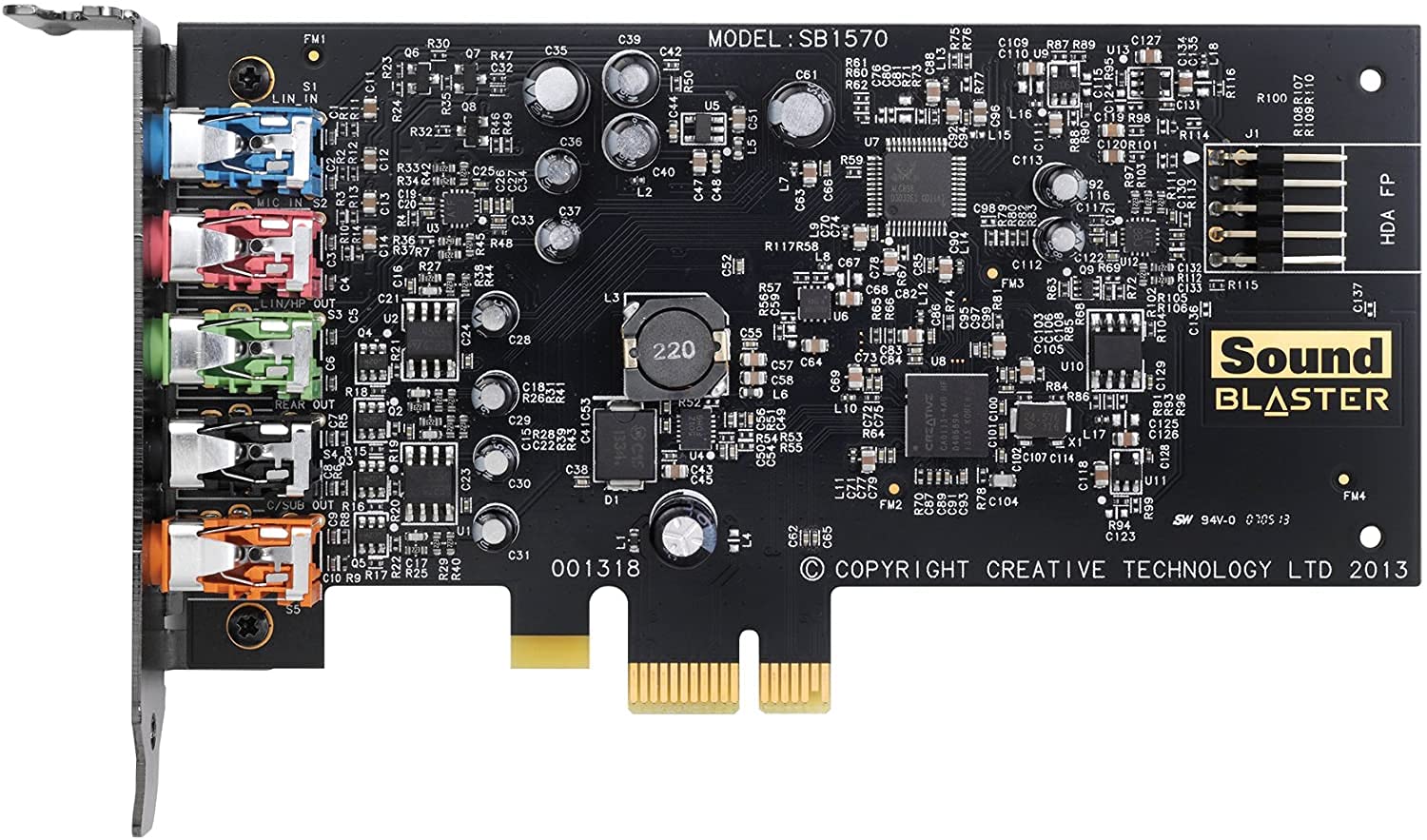 Creative Sound Blaster Audigy FX PCIe 5.1 Sound Card SB1570 (Renewed)