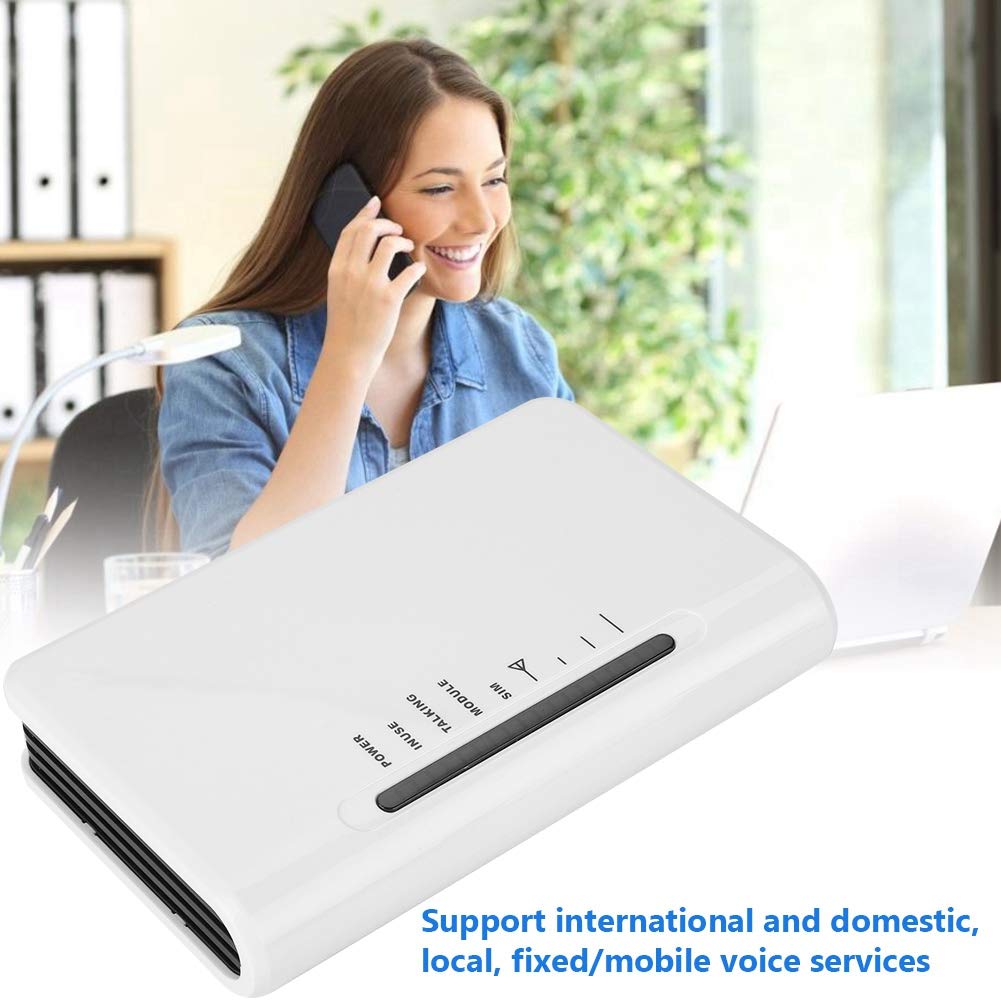 Bewinner Fixed Terminal Main Unit, Worldwide LED Fixed Terminal Quad-Band GSM 850/900/1800/1900Mhz Alarm with LED Lights Display for Telephone Landlines, Alarms, Recording