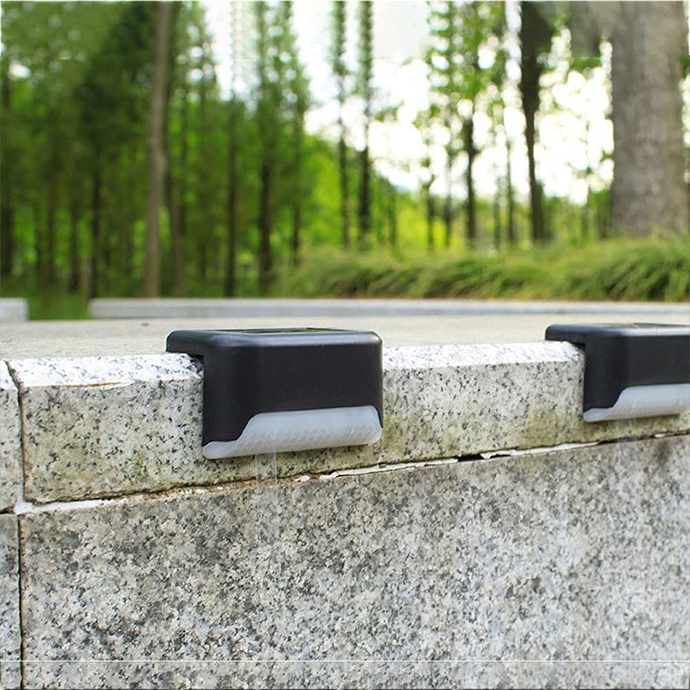 6pcs Waterproof Outdoor Solar Deck Lights, LED Outdoor Step Lights Waterproof Garden Lamps, Home Decorative Wall Mount Lamps