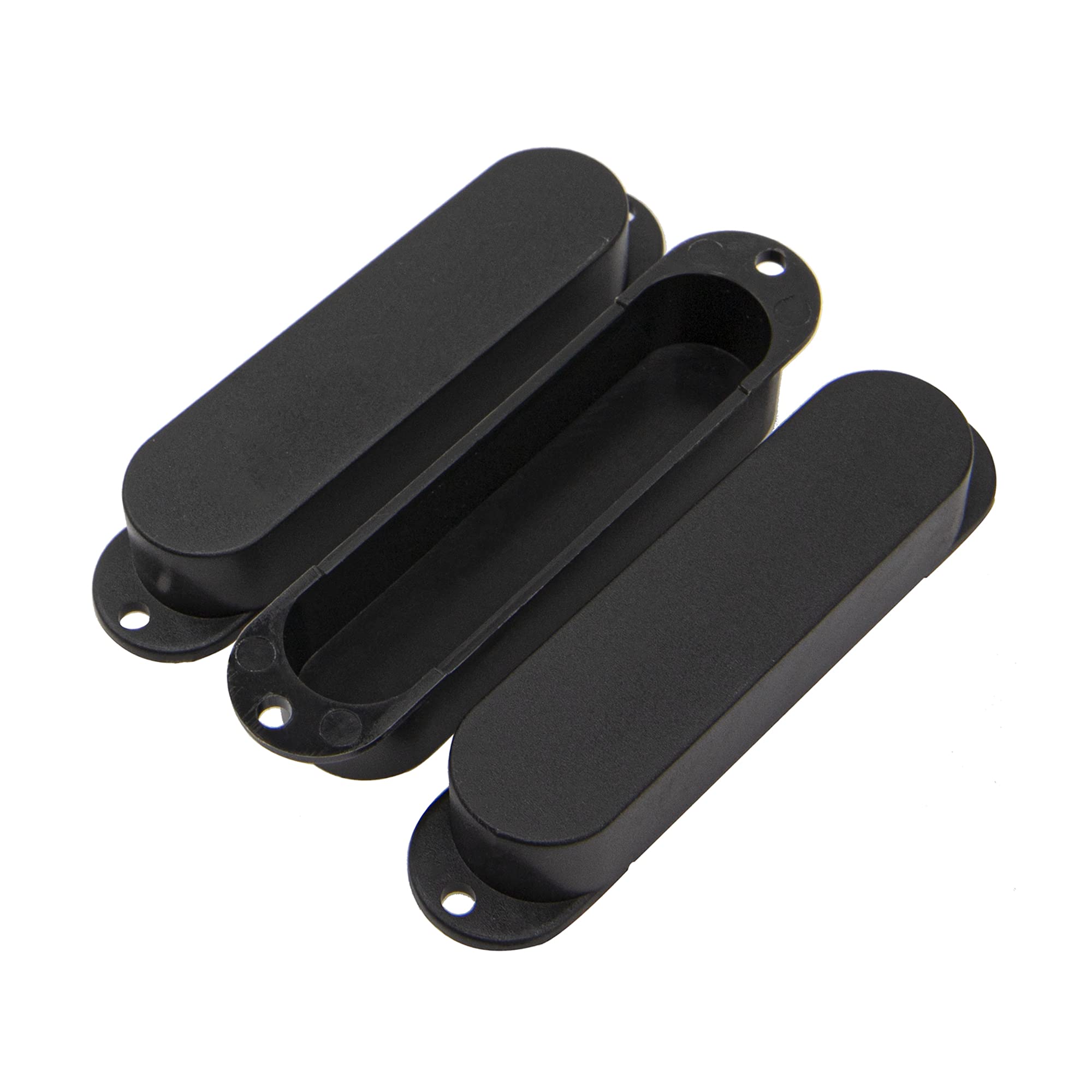 6Pcs Yootones Plastic Closed Shell Electric Guitar Single Coil Pickup Covers & Humbucker Plastic Guitar Pickup Compatible with Electric Guitar Parts Replacement (Black)