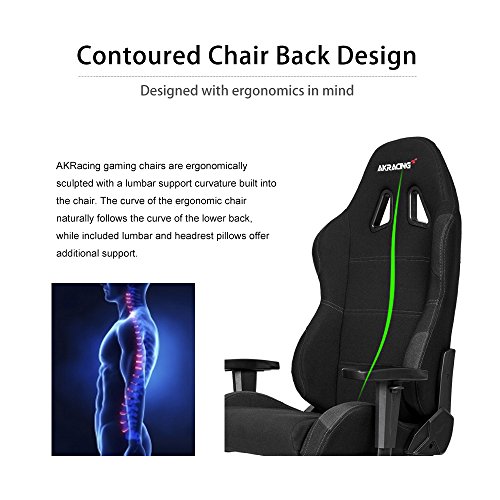 AKRacing Core Series EX Gaming Chair, adjustable, Metal, Black