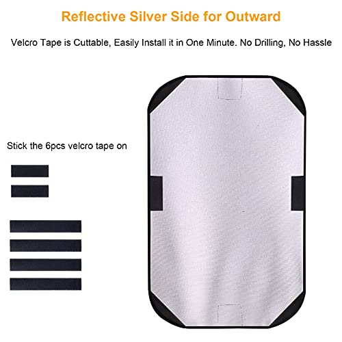 2Pack RV Door Window Cover Sun Shade 25"x16", Camper Privacy Window Screen for Entrance House Travel Trailers Windows Skylight Cover