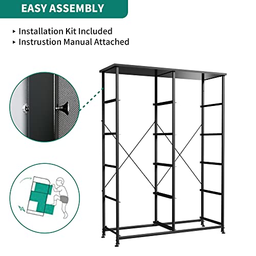 YITAHOME 10 Drawer Dresser - Fabric Storage Tower, Organizer Unit for Bedroom, Living Room, Hallway, Closets & Nursery - Sturdy Steel Frame, Wooden Top & Easy Pull Fabric Bins (Graphite)