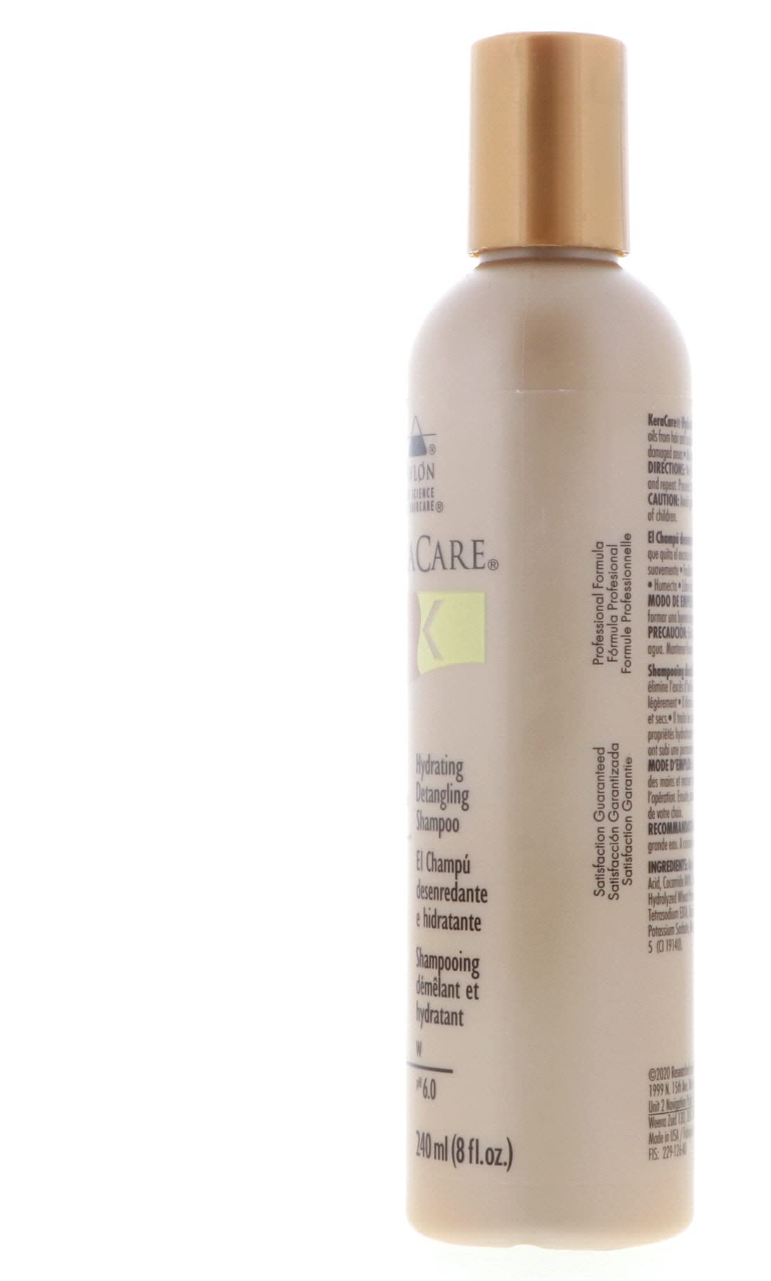AVLON Keracare Hydrating Detangling Unisex Shampoo, 8 Ounce (Pack of 2)