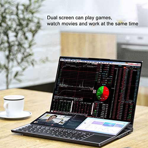 16in Laptop, Full HD Display 14 inch Touch Sub Screen Computer Laptop with i7 Processor, 8GB RAM 256GB SSD Storage, Full Size Numeric Keyboard with Touchpad, Bluetooth5.0 PC Laptop