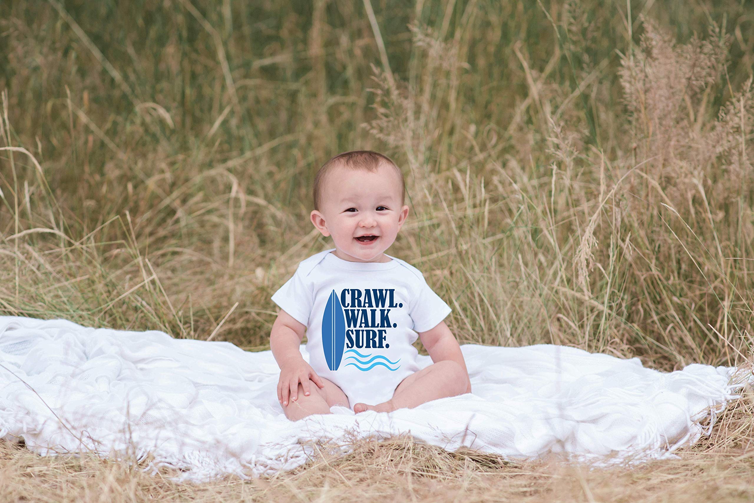 7 ate 9 Apparel Baby Boy's Crawl Walk Surf Summer Onepiece 6-12 Months