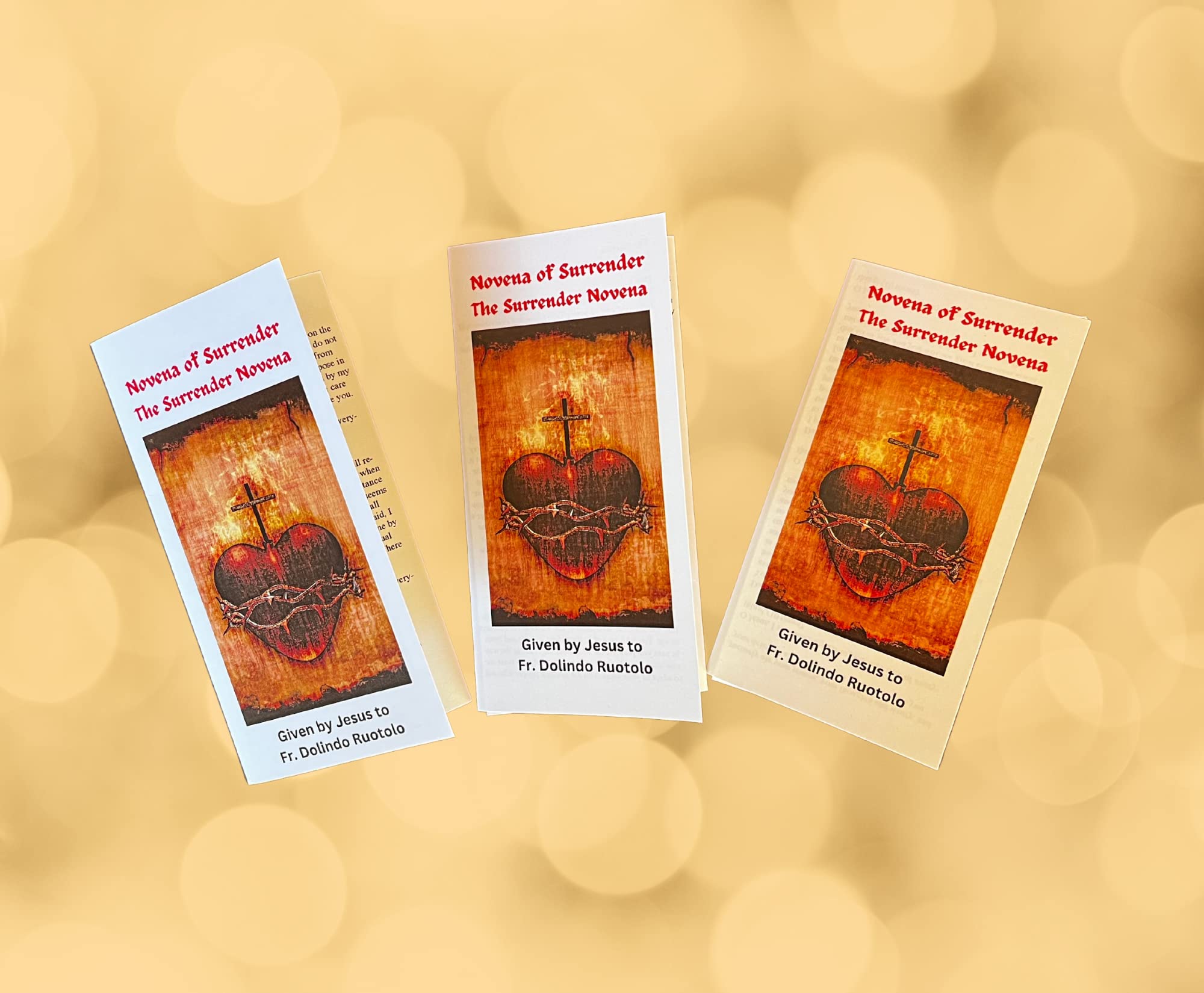 3Pack Novena of Surrender to the Will of God Trifold Holy Card