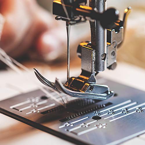 2 Pieces Sewing Machine Presser Foot Straight Stitch Foot Universal General Purpose Zig Zag Foot for Most Sewing Machines Domestic Low Shank Sewing Machines (2 Pieces)