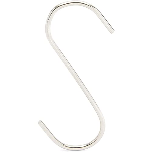 Juvale Metal S Shaped Hooks, Stainless Steel Hangers Bulk Set (3.9 in, 50 Pack)