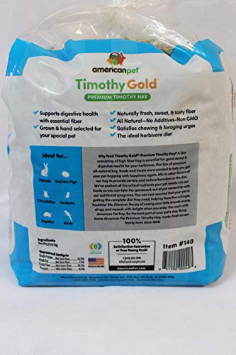 American Pet Diner 140 Timothy Gold Hay, 24 Oz,Blue