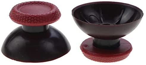 2 Pcs Analog Joystick Stick Caps Mushroom Button Thumbstick Thumb Cap for PS5 Controller Thumbstick Cap Replacement Kit (Dark Red-Red)
