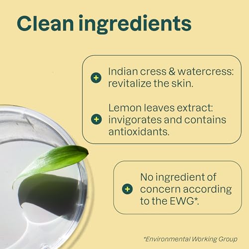ATTITUDE Body Wash, EWG Verified Shower Gel, Dermatologically Tested, Plant and Mineral-Based, Vegan Personal Care Products, Lemon Leaves, 16 Fl Oz