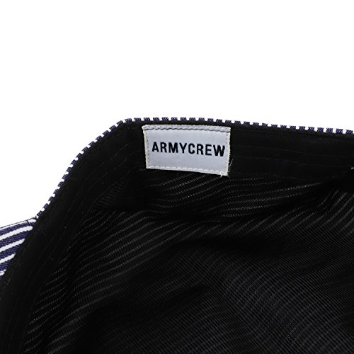 Armycrew Denim Blue Stripe Train Engineer Conductor Cap Fits Infant to Adult 3XL - Blue - 57CM