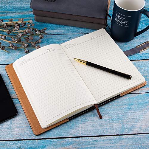 Refillable Adventure Writing Journal For Men & Women Faux Leather Hardcover Notebook A5 College Ruled 200 Lined Pages Lay-Flat Personal Diary With Pen & Magnetic Buckle (Adventure - Blue)