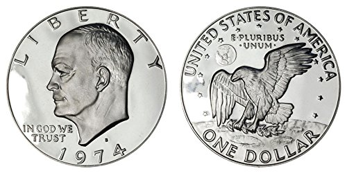 1974 S Eisenhower IKE Cato Finish Dollar Clad Proof
