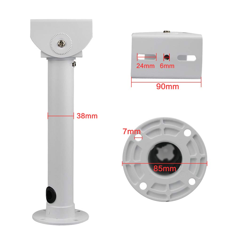 compcctv CCTV Security Camera Mount Bracket, Adjustable Universal Camera Wall Mounting Bracket for CCTV Security Camera/I Mount/Dome Camera/IP Camera/11.8in