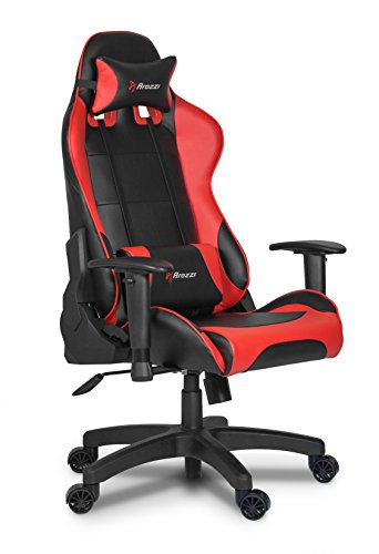 Arozzi - Verona Junior Ergonomic Computer Gaming/Office Chair with High Backrest, Recliner, Swivel, Tilt, Rocker, Adjustable Height and Adjustable Lumbar and Neck Support - Red