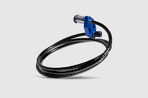 1UP USA: 12' Cable Bike Lock | 3/8" Steel Airline Cable in Protective Black Vinyl Coating | Includes 2-Keys | (Secure, Anti-Theft, Recommended for 1-2 Bikes)