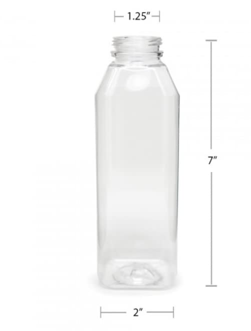 16 OZ PLASTIC JUICE BOTTLES WITH TAMPER EVIDENT CAPS
