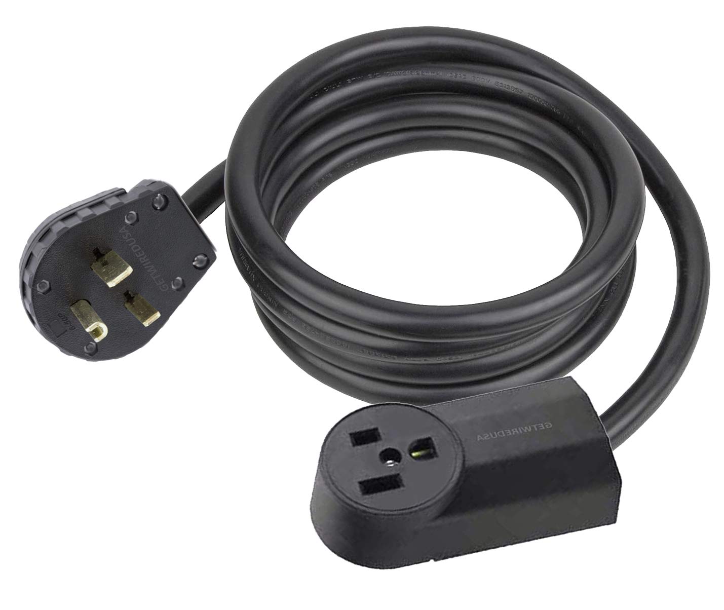 40-Foot Real Copper Wire Extension Cord, Welder 6-50P to 6-50R, Oil Resistance 10/3 10AWG Lead, Heavy Duty, NEMA 220/250V. Miller Lincoln Hobart Plasma Cutter Mig Tig 6-50-40-FT American Made