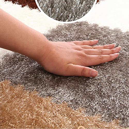 16 Pcs Soft Plush Interlocking Foam Play Mat,Colorful Puzzle Play Mat,Squares Foam Floor Mats,EVA Foam Interlocking Tiles for Gym,Playroom(Color:Brown+Grey)