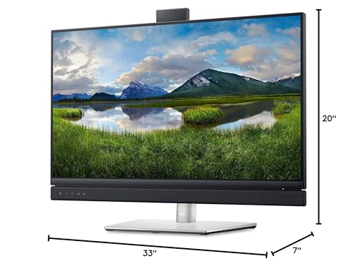 Dell 27 Video Conferencing Monitor - C2722DE with POP-UP 5MP IR Camera Dual 5W Integrated Speakers and a Dedicated Microsoft Teams Button,Gray