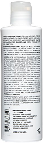 ARROJO Curl Hydration Curly Hair Shampoo – Paraben & Sulfate Free Shampoo – Anti Frizz Moisturizing Shampoo w/ White Truffle, Chardonnay Grape Seed – Wave-Defining Curl Shampoo (8.5 ounce)