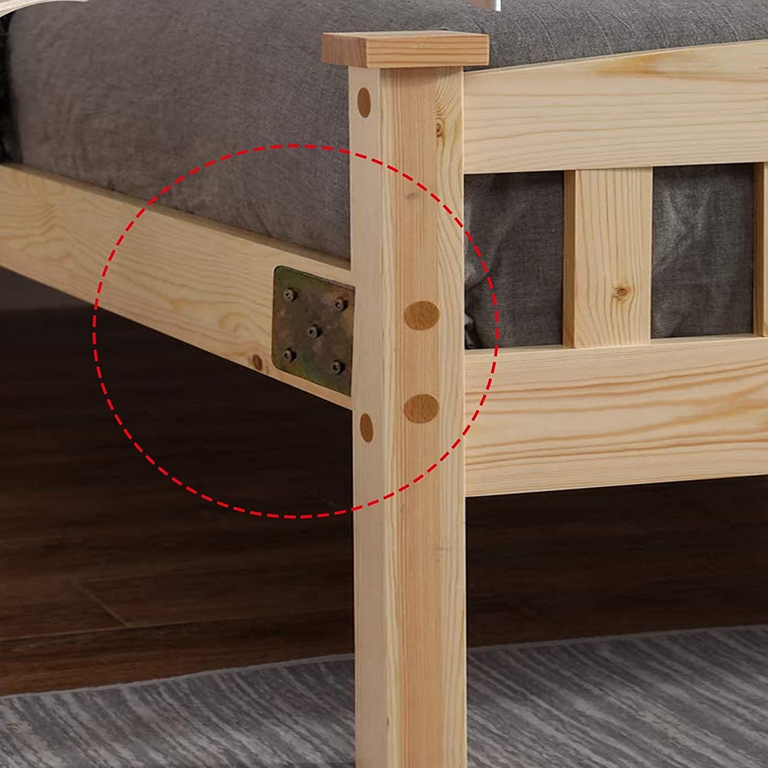 2 Set 3.4 x 4.3 Inch with Mounting Screws Heavy Duty Bed Adapter Conversion Kit for Bed Frame Brackets Bed Rail Hook Plates,Furniture and Daily Articles Reinforcement