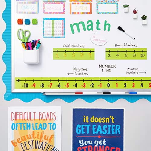 Bright Creations 37 Piece Magnetic Number Line for Classroom Whiteboard, Teacher School Supplies (10 x 2.75 in)
