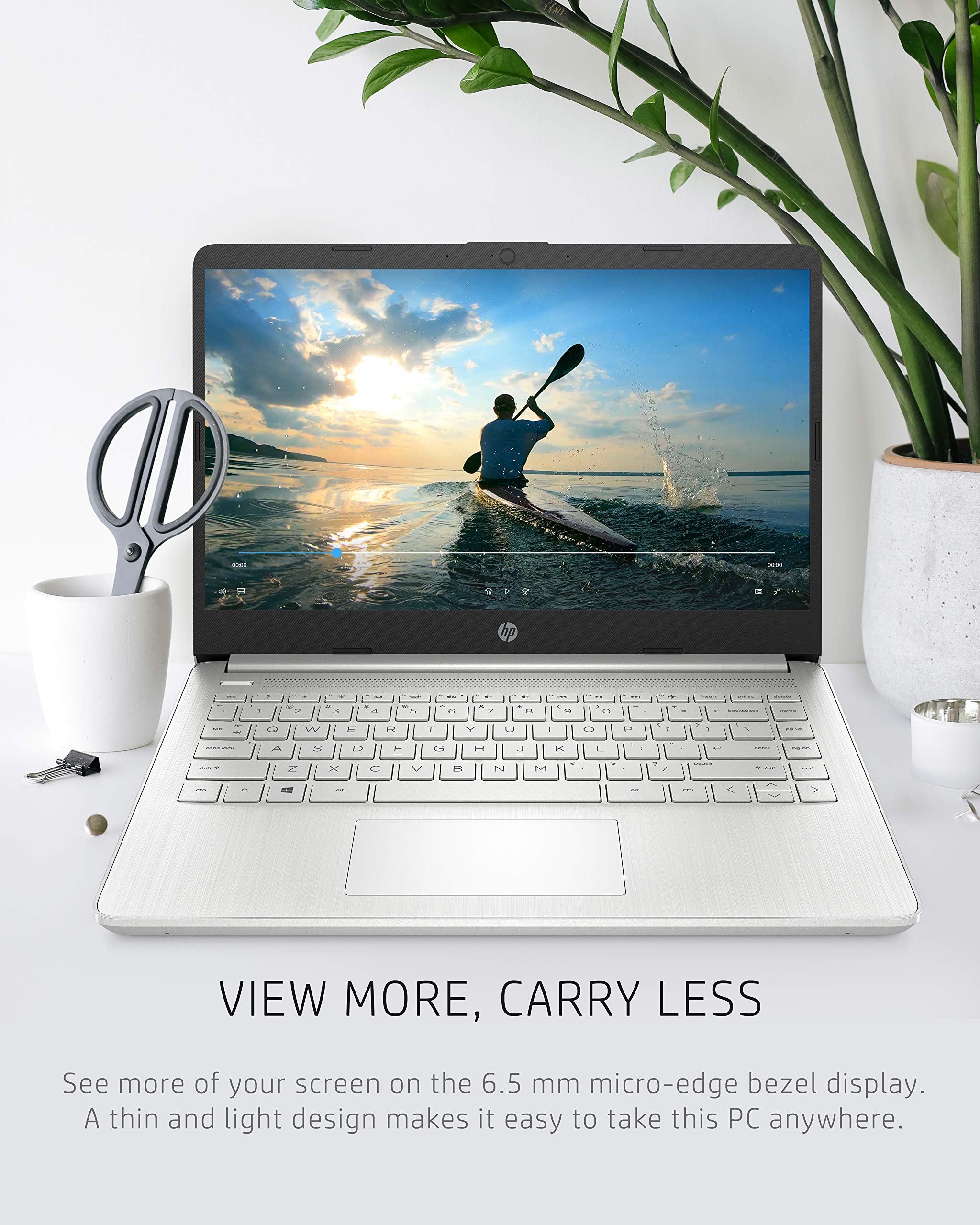 HP 14 Laptop, AMD Athlon Gold 3150U, 4 GB RAM, 128 GB SSD Storage, 14-inch HD Display, Windows 10 in S Mode, Long Battery Life, Webcam with Dual Mics, Thin & Light Design (14-fq0090nr, 2021)