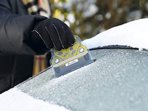 BRISA VW Collection - Volkswagen Beetle Car Bug Ice Scraper, Windscreen Scraper, Ice and Snow Remover, Winter Car Accessories (Yellow)