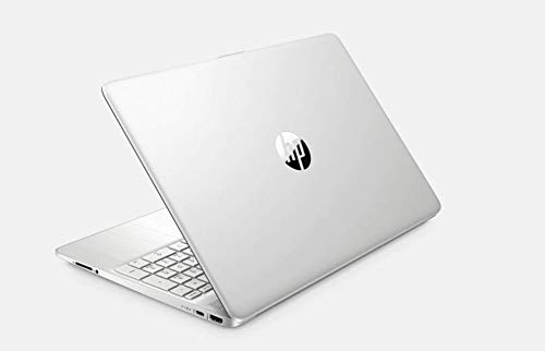 HP 2021 Laptop Computer 15.6" HD Screen, AMD Athlon 3050U 8GB RAM 128GB SSD HDMI Wi-Fi Webcam Silver Win 10 | School Essential Bundle: 1-Year Office 365, Wireless Mouse, Sleeve, VATTE HDMI Cable