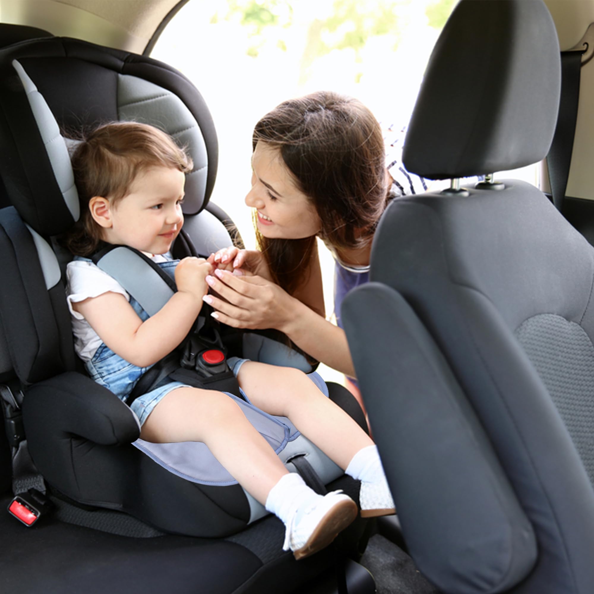 Crash and Flammability Tested, Child Car Seat Protector, Waterproof Anti Slip Piddle Pad for Infant Child Carseat, Booster, Stroller, Dining Chair (Gray)