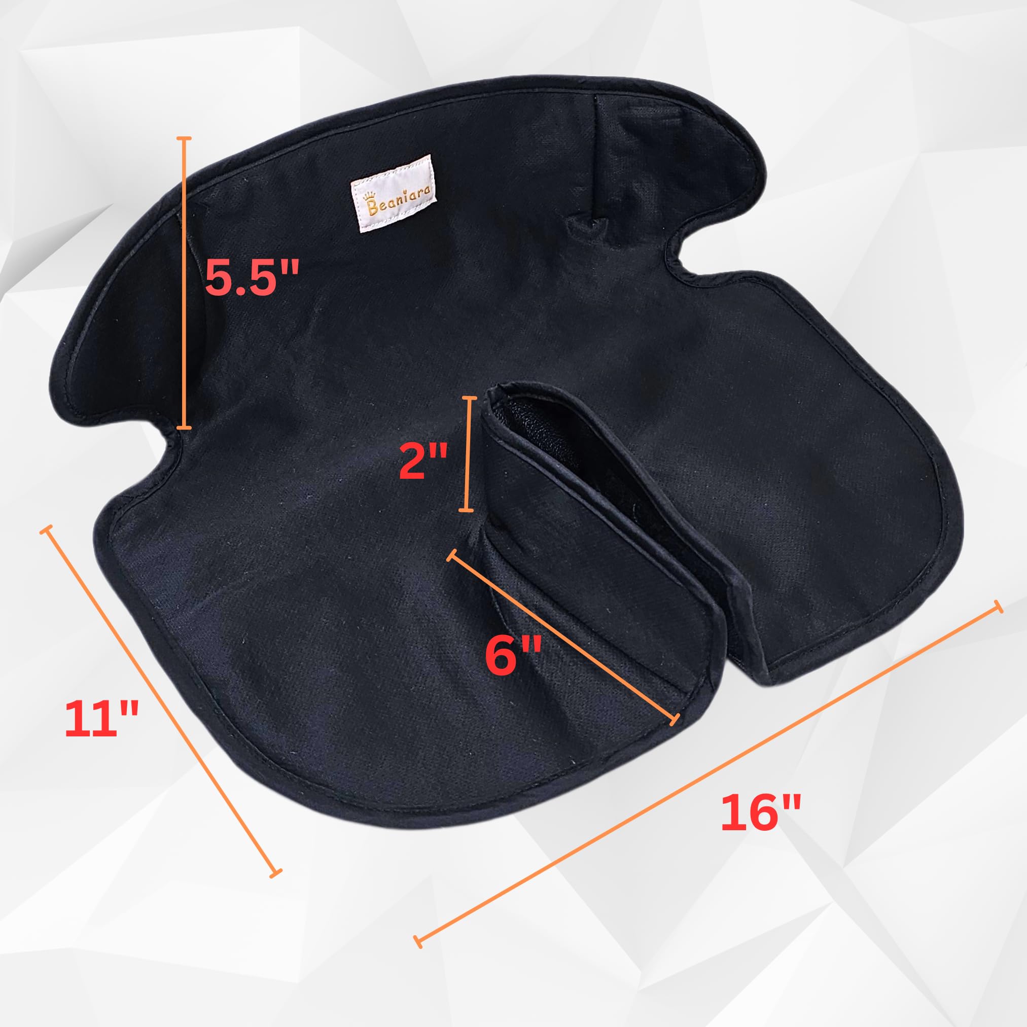 Crash and Flammability Tested,Child Car Seat Protector, Waterproof Anti Slip Piddle Pad for Infant Child Carseat, Booster, Stroller, Dining Chair (Black)