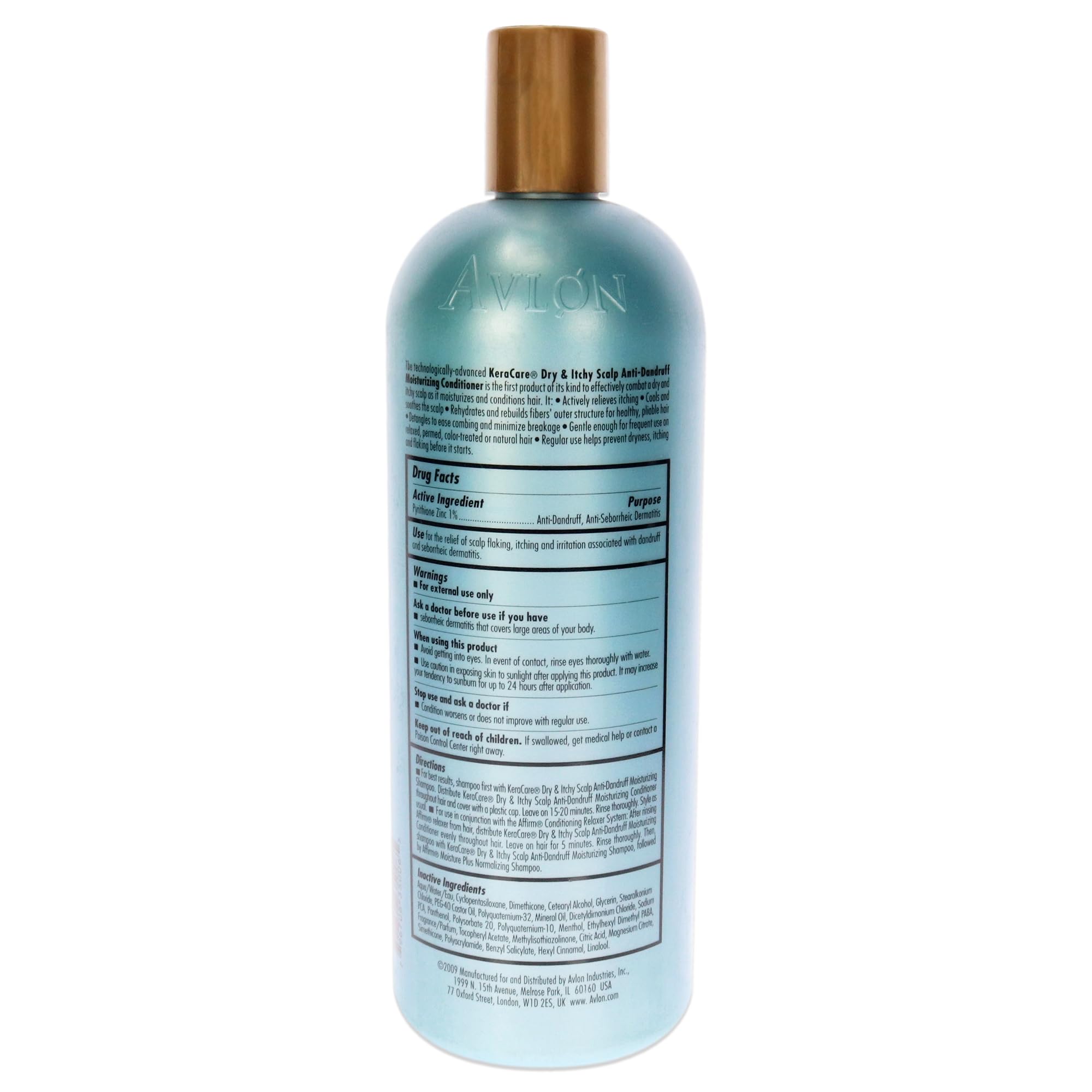 Avlon Keracare Dry & Itchy Scalp Anti-Dandruff Moisturizing Conditioner 950mL, 32.3 Fl Oz